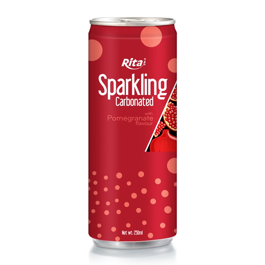 Carbonated Drink: 250ml Alu Can Sparkling Water With Pomegranate Flavor