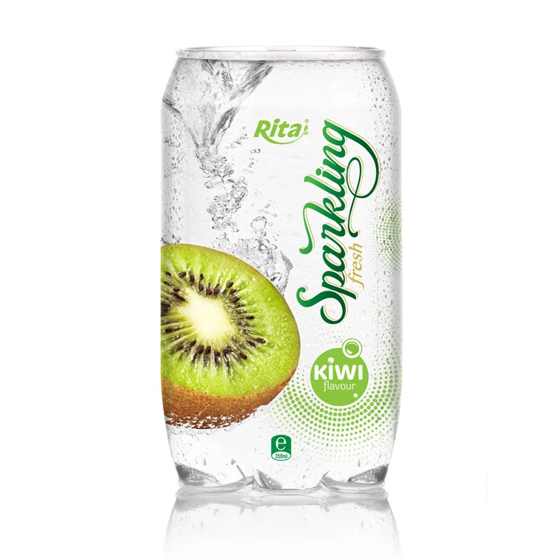 Carbonated Drink: OEM Product Kiwi Flavor Sparkling Water 350ml Alu Can Rita Brand