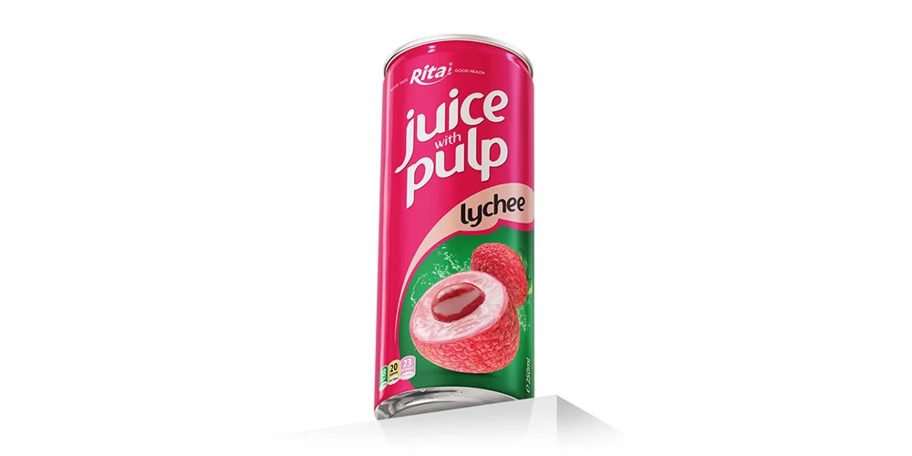 Fruit Juice: Lychee Juice Drink With Pulp 250ml Slim Can