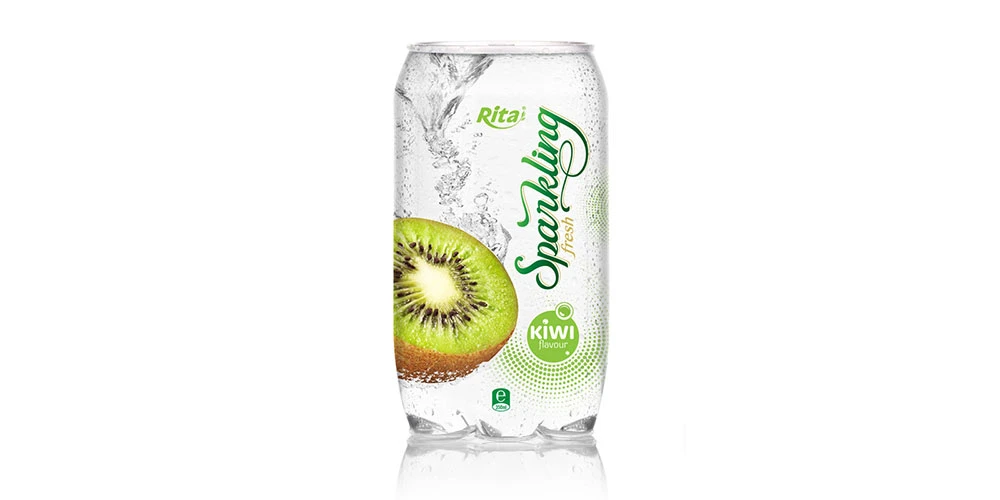 Carbonated Drink: OEM Product Kiwi Flavor Sparkling Water 350ml Alu Can Rita Brand